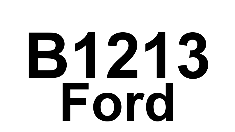 B1213 Ford - Menos de duas chaves programadas no sistema.