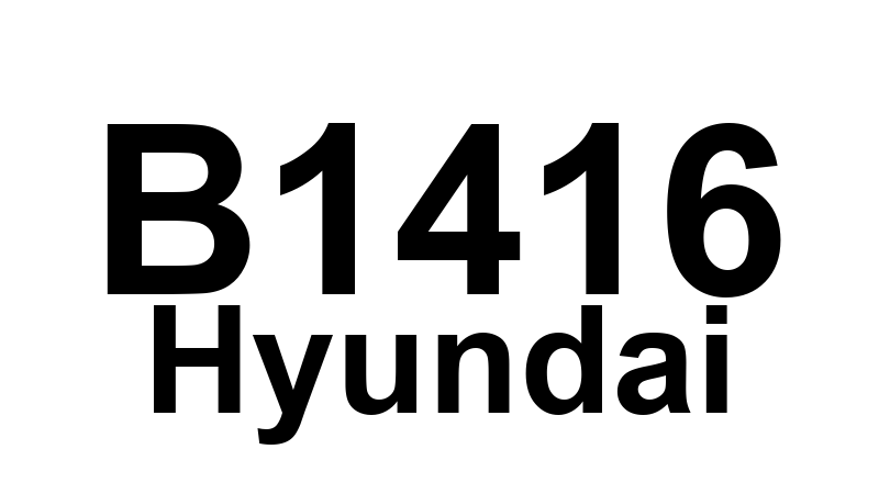 B1416 Hyundai - Sensor de Impacto Lateral Traseiro-Lado do Motorista ...