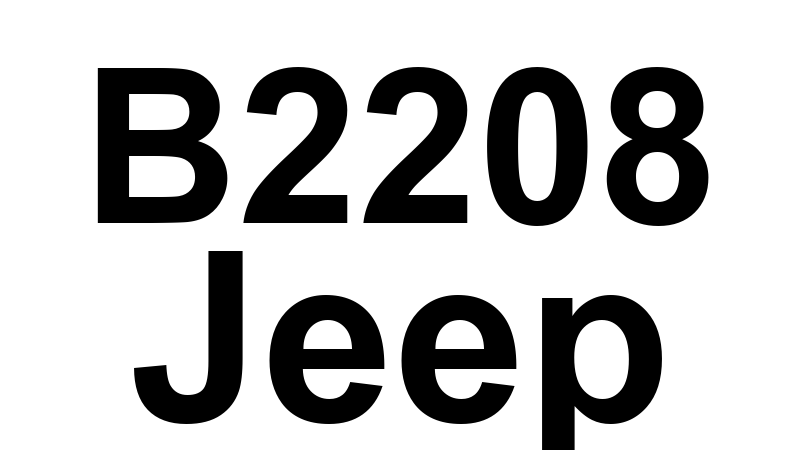 B2208 Jeep - Controlador de Restrição de Ocupante - Problema Interno 2