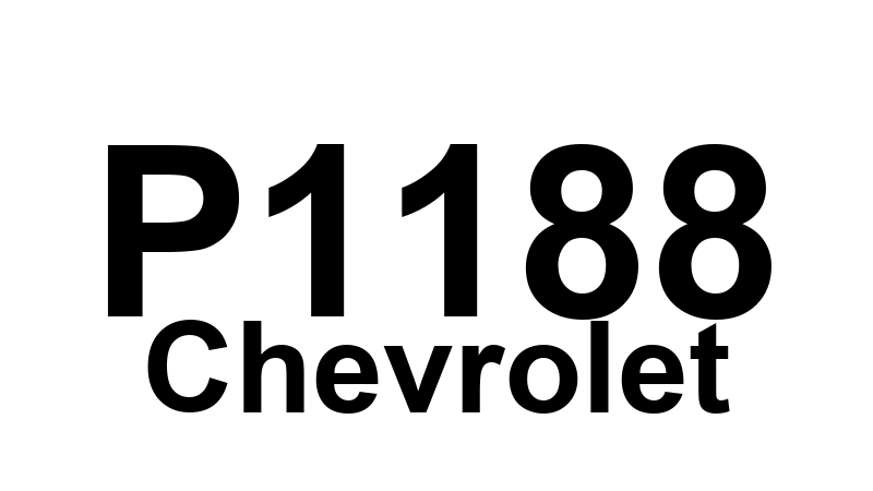 P1188 Chevrolet - Sensor de Pressão do Óleo do Motor - Entrada Alta