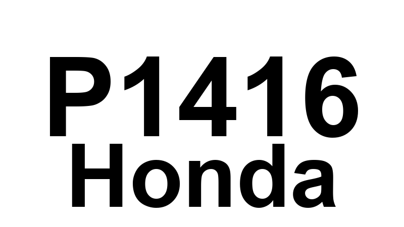 P1416 Honda - Sensor de Corrente Elétrica da Bomba de Ar - Entrada Alta ...