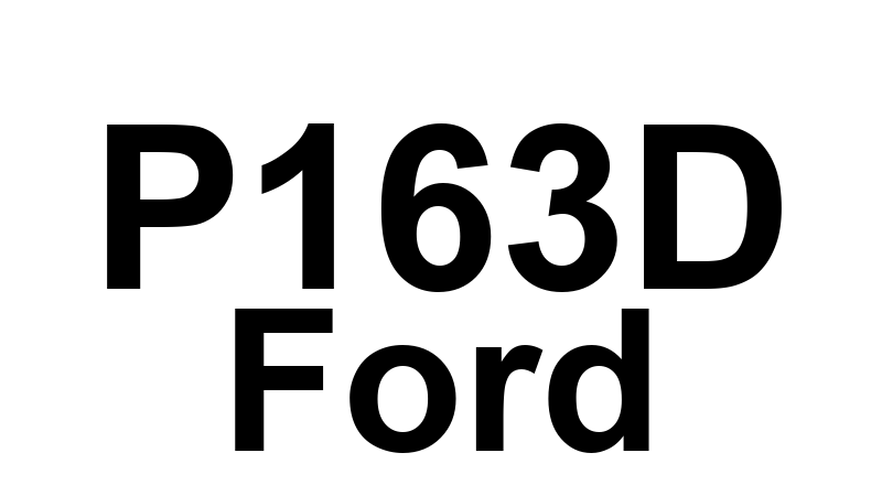 P163D Ford - Circuito do Terminal de Campo do Gerador "B" - Alta tensão