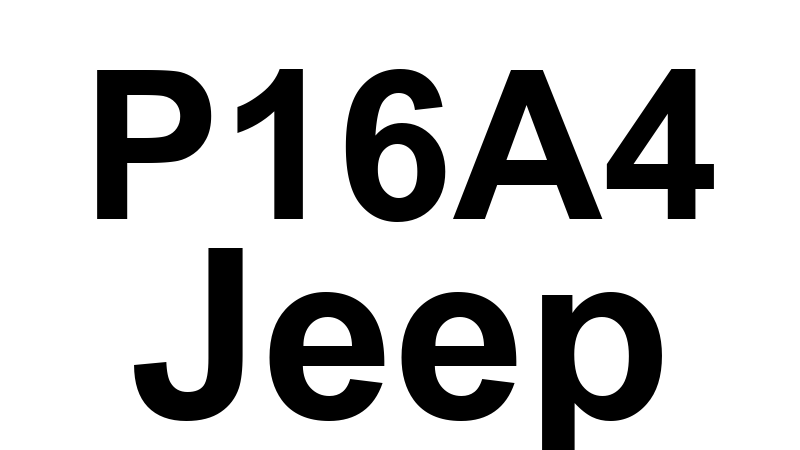 P16A4 Jeep - Aprendizagem Automática do Motor ETC (Fechamento por Mola)