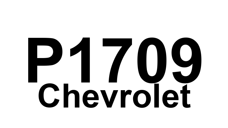 P1709 Chevrolet - Interruptor de Posição de Estacionamento/Neutro ...