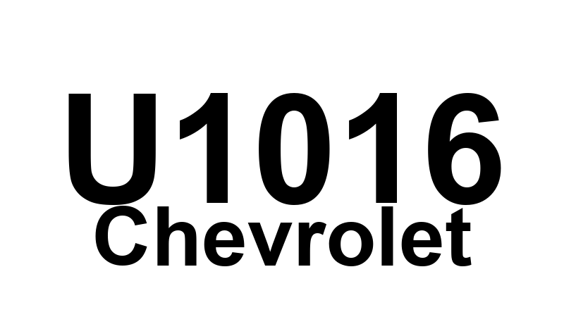 U1016 Chevrolet - PCM - Perda de Comunicação
